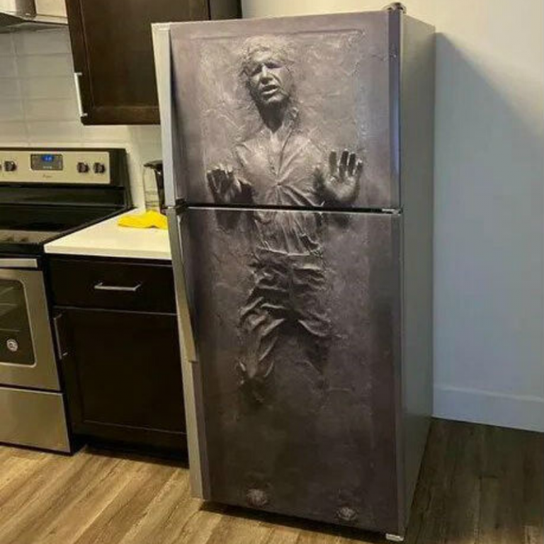 Han Solo In Carbonite Refrigerator Wrap - Shut Up And Take My Money