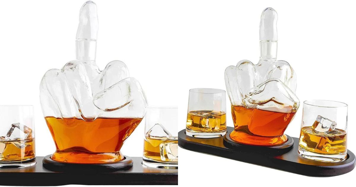 Middle Finger Decanter - Shut Up And Take My Money