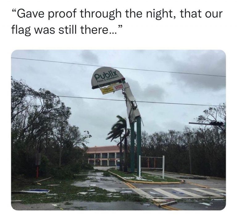 Publix Sign Florida Hurricane Ian Our Flag Was Still There - Meme ...
