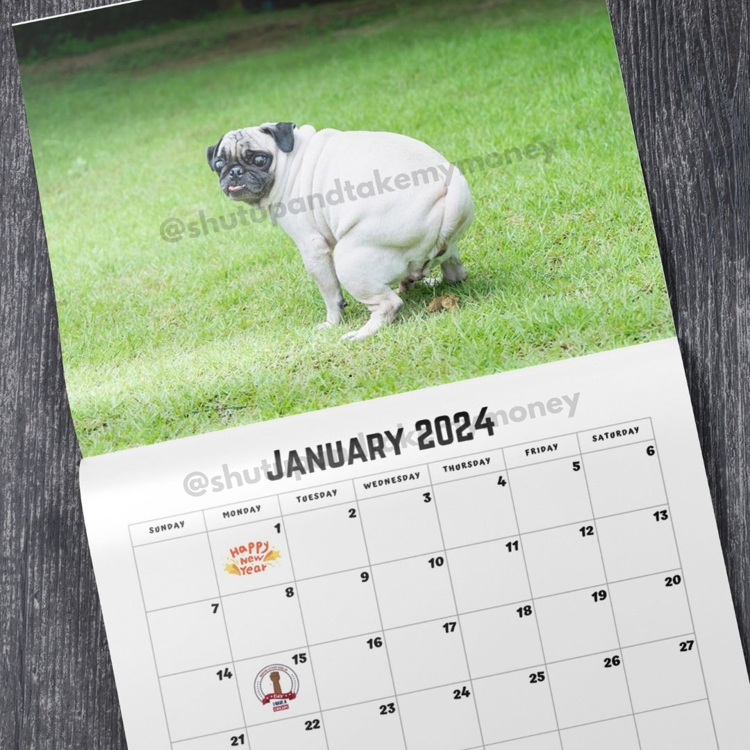 Cute Puppies 2024 Prank Calendar - Shut Up And Take My Money